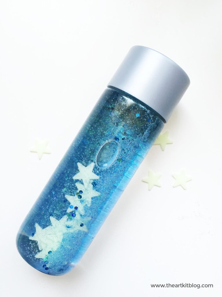 how-to-maake-calming-jar-sensory-pinterest-the-art-kit-stars - The Art Kit