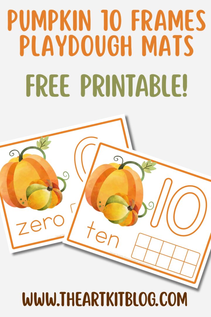 Pumpkin Counting Playdough Mats for Number Practice {Free Printables ...