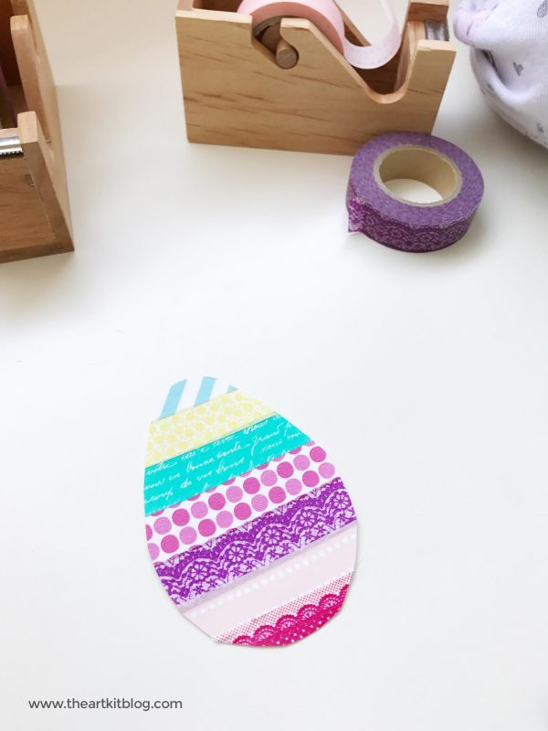 Washi tape easter egg paper craft from the art kit - The Art Kit