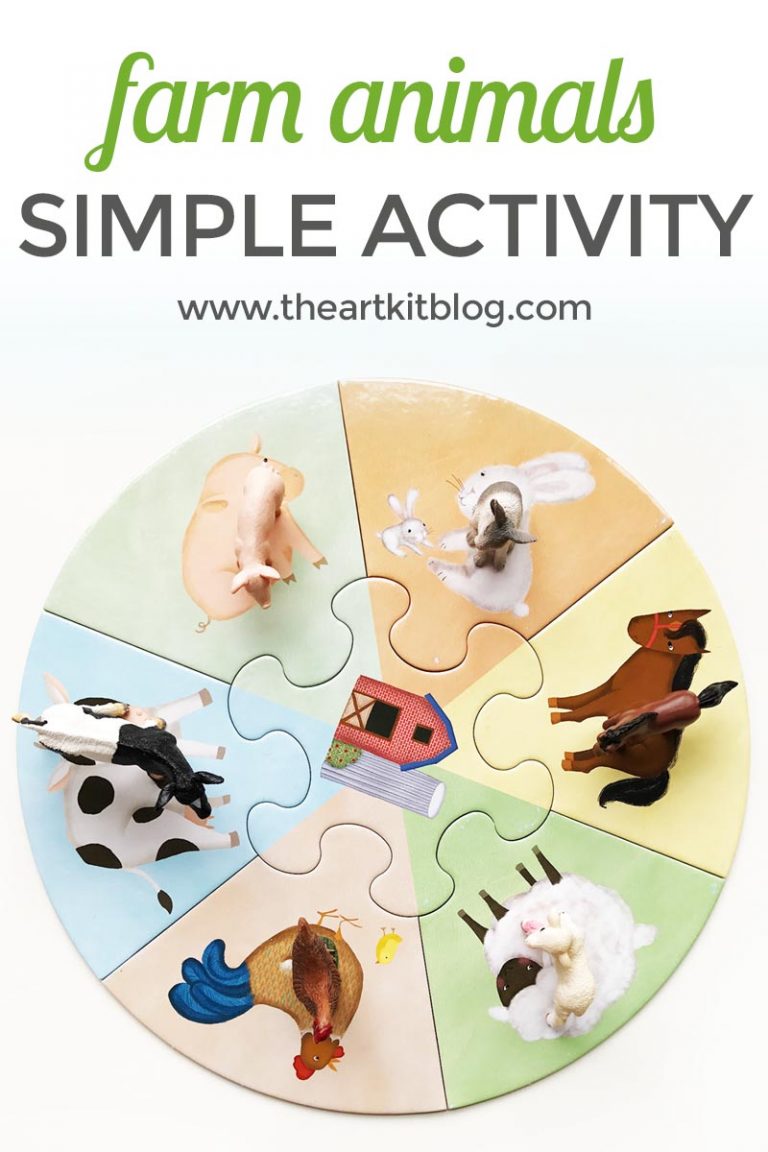 Farm Animals Simple Matching Activity for Kids - The Art Kit