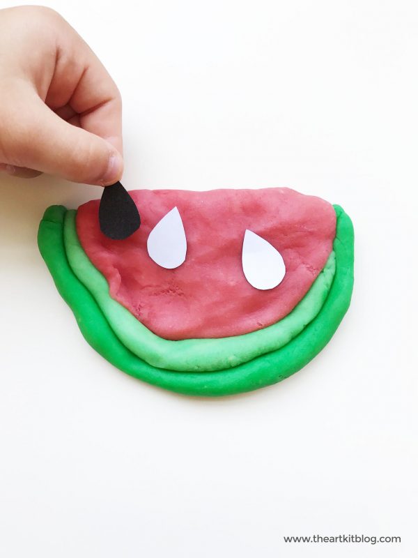Watermelon Playdough Activity for Kids {Recipe Included} - The Art Kit