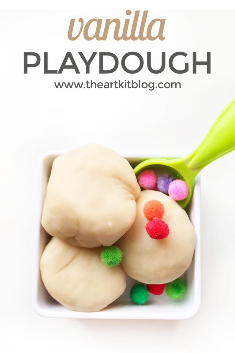 Vanilla Playdough Recipe {Smells Heavenly!} - The Art Kit