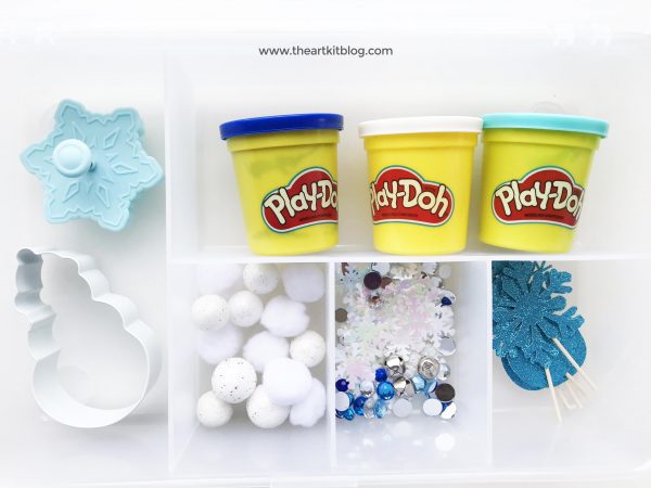 Winter Playdough Kit and Playdough Mats - The Art Kit