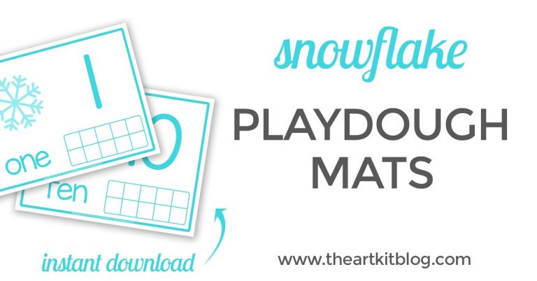 Winter Playdough Kit and Playdough Mats - The Art Kit