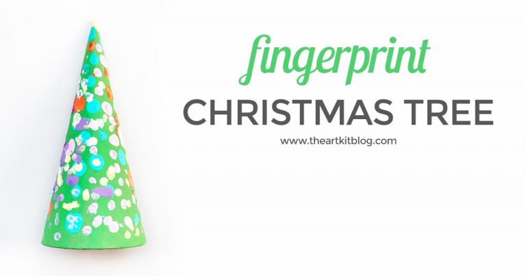 Fingerprint Christmas Tree Craft for Kids - The Art Kit