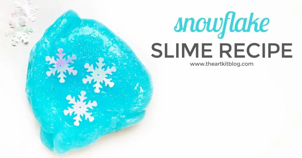 Homemade Snowflake Slime Recipe {Icy Cool!} - The Art Kit