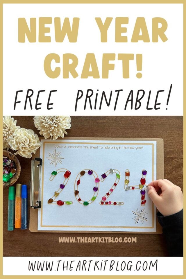 Simple New Year's Craft for Kids {Free Printable} - The Art Kit