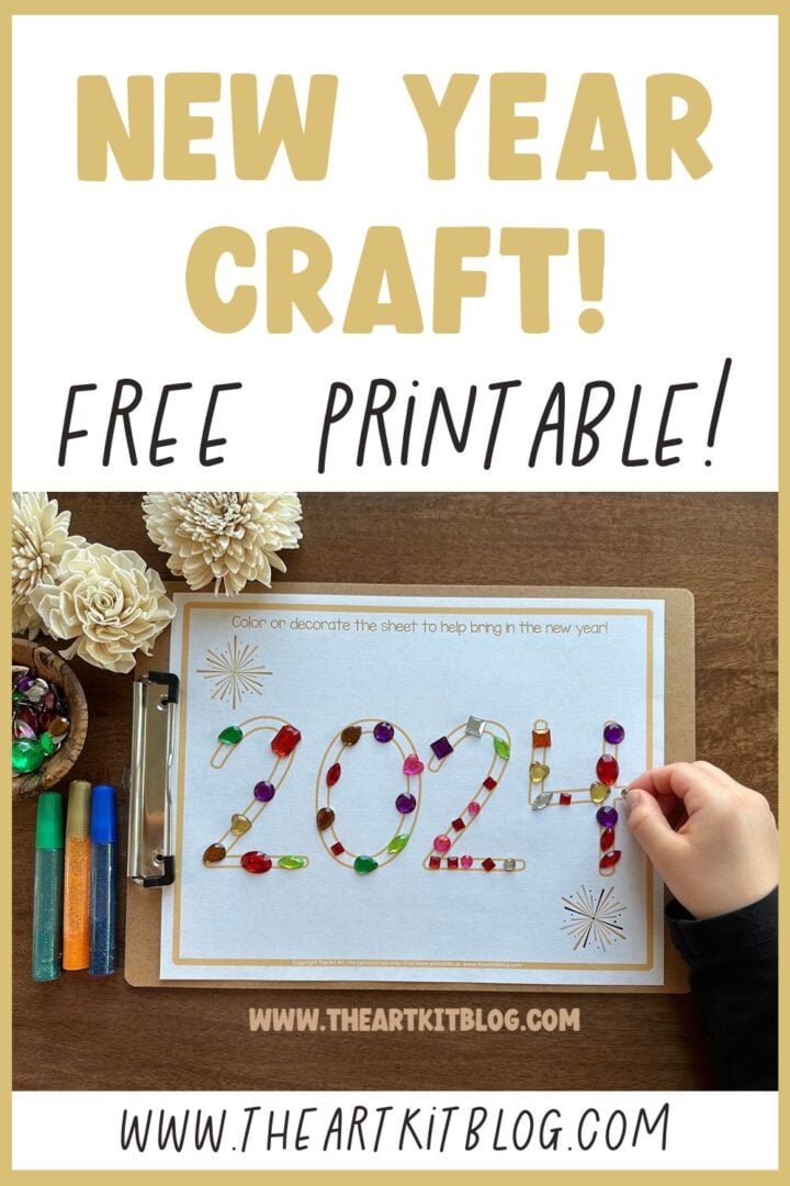 Simple New Year's Craft for Kids {Free Printable} - The Art Kit