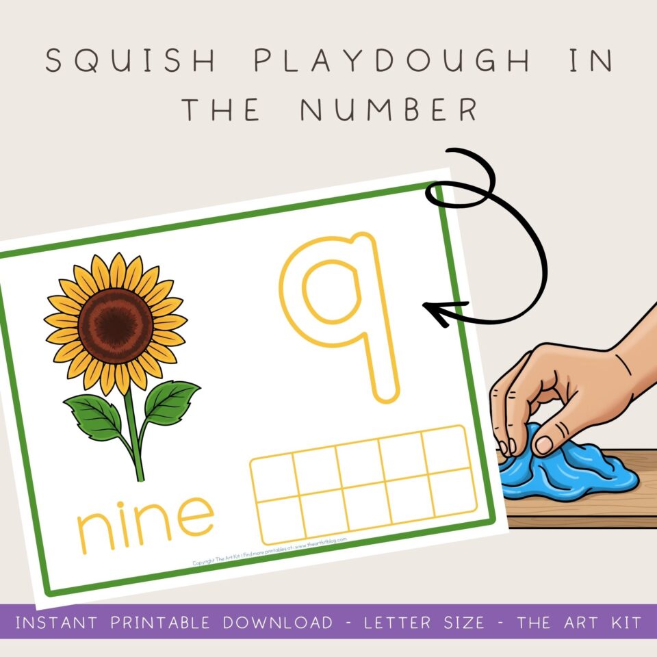 Sunflower Ten Frame Worksheets Free Printable - The Art Kit