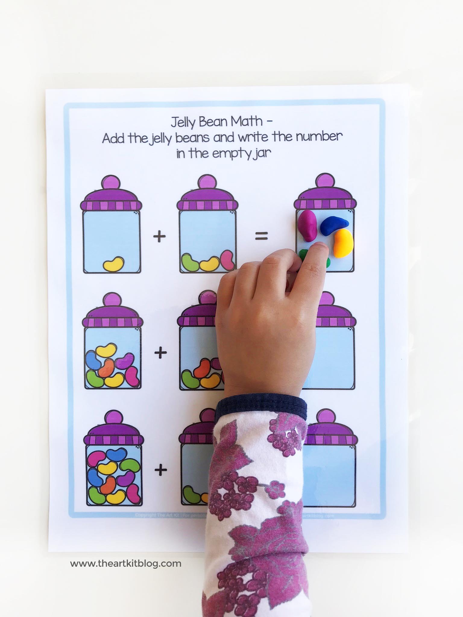 jelly bean math worksheets 3 - The Art Kit