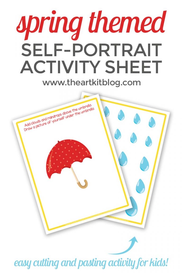 Spring Themed Self Portrait Worksheet {Free Printable} - The Art Kit