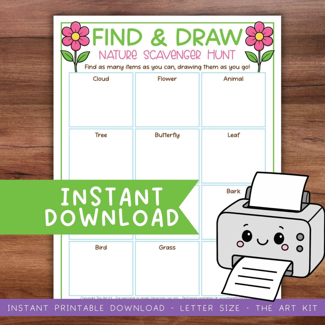 Find and Draw - Nature Scavenger Hunt for Kids {Free Printable} - The ...
