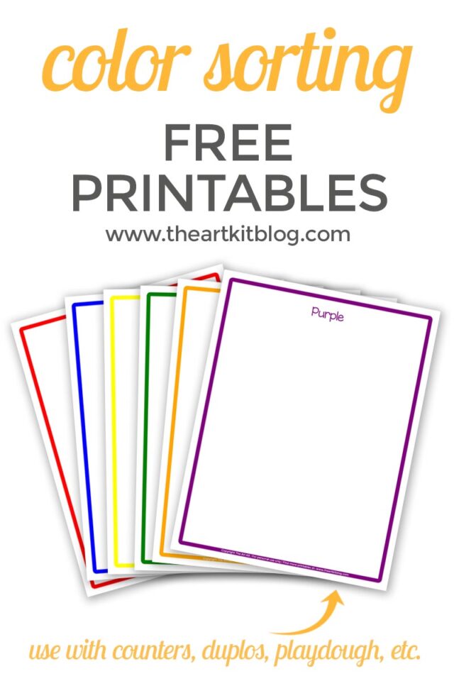 Color Sorting Cards {Free Printables} - The Art Kit