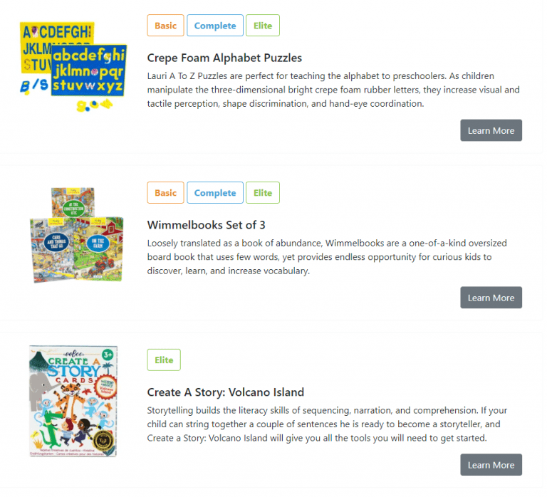 Timberdoodle Preschool Custom Kit Review - The Art Kit
