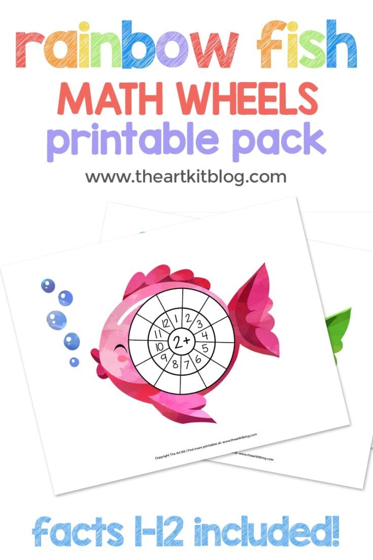 Make Math FUN! Adorable Rainbow Fish Addition Math Wheels - The Art Kit