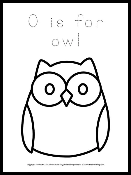 FREE! Letter O is for Owl Coloring Page - The Art Kit