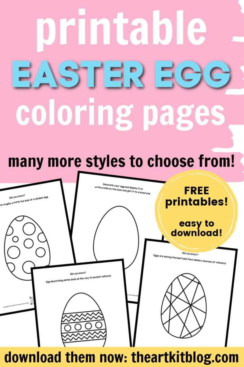 Cute! Spring Chick and Egg - Printable Craft Coloring Page - The Art Kit