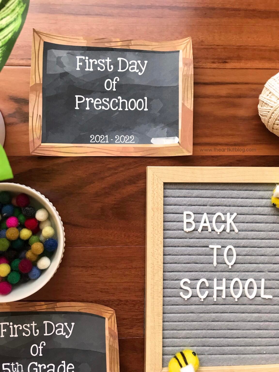 Chalkboard-Style First Day of School + Last Day of School Signs UPDATED ...