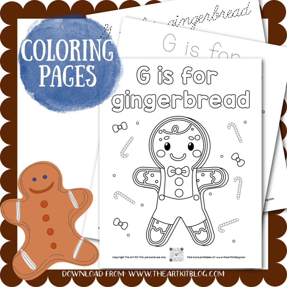 Gingerbread Boy Coloring
