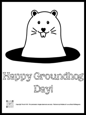 cute happy groundhog day coloring page_the art kit copy - The Art Kit