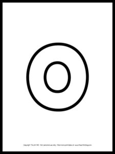 Lowercase Letter O Outline Printable FREE - The Art Kit
