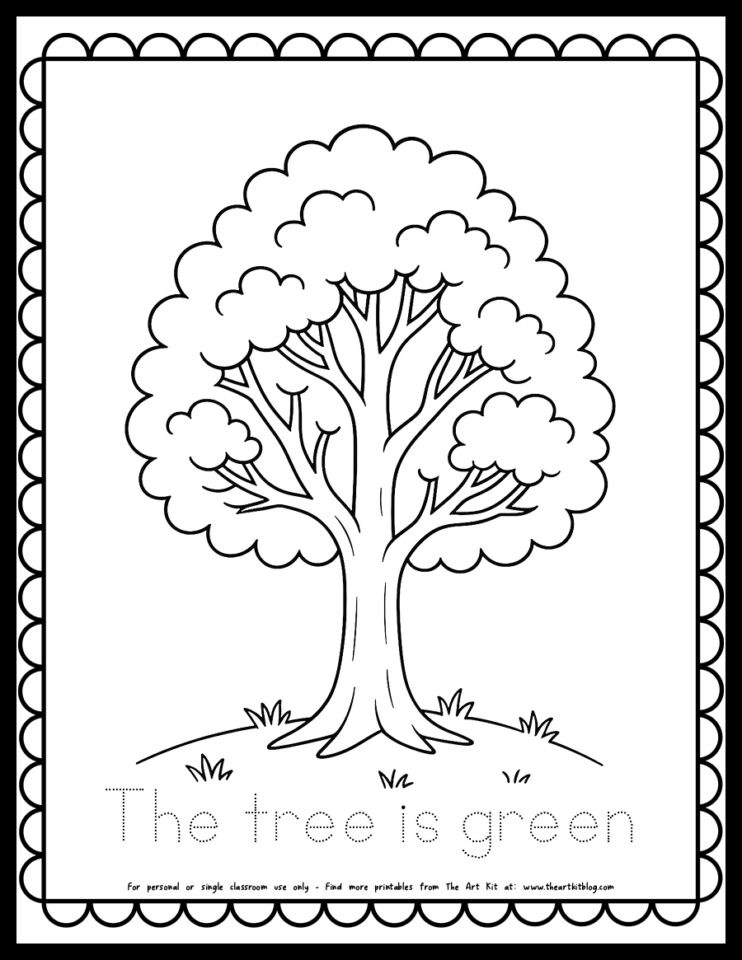the-tree-is-green-coloring-page-the-art-kit copy - The Art Kit