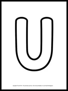 uppercase letter u outline printable - The Art Kit