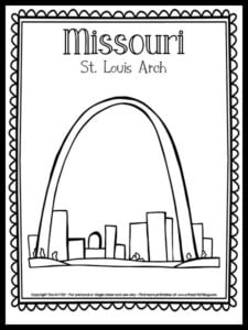 Missouri St. Louis Arch Coloring Page {FREE Printable!} - The Art Kit