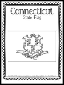{Free Printable} Connecticut State Flag Coloring Page - The Art Kit