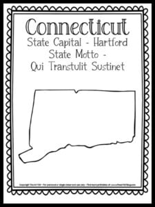 {Free Printable} Connecticut State Outline Coloring Page - The Art Kit