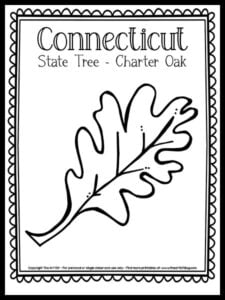{Free Printable} Connecticut State Tree Coloring Page [Charter Oak ...