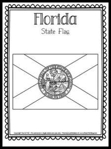 florida state flag coloring page the art kit copy - The Art Kit