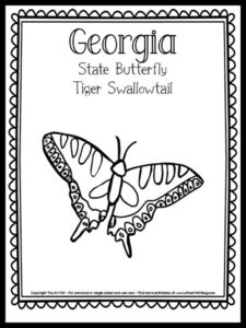 Georgia State Butterfly Coloring Page (Tiger Swallowtail!) {FREE ...
