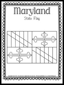 Maryland State Flag Coloring Page {FREE Printable!} - The Art Kit