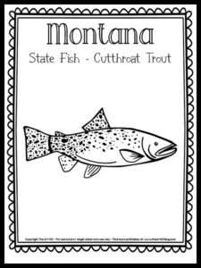 Montana State Fish Coloring Page (Cutthroat Trout!) {FREE Printable ...