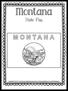 Montana State Flag Coloring Page {FREE Printable!} - The Art Kit