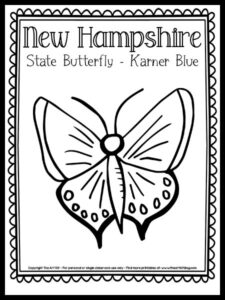 {Free Printable} New Hampshire State Butterfly Coloring Page (Karner ...
