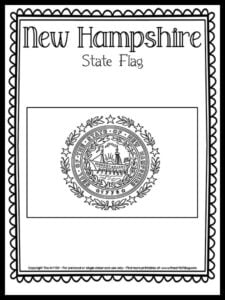 {Free Printable} New Hampshire State Flag Coloring Page - The Art Kit