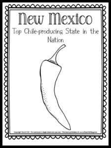 New Mexico Chile Peppers Coloring Page {FREE Printable!} - The Art Kit