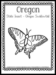 Oregon State Insect Coloring Page (Oregon Swallowtail Butterfly) {FREE ...