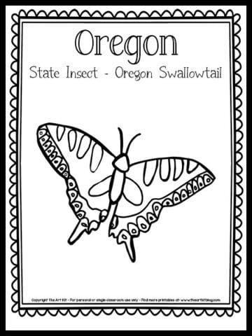 Oregon State Insect Coloring Page (Oregon Swallowtail Butterfly) {FREE ...