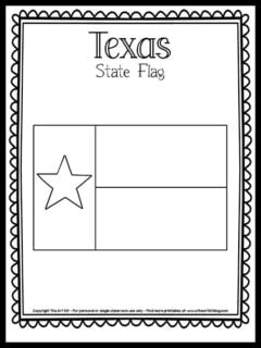 Texas State Flag Coloring Page {Free Printable} - The Art Kit
