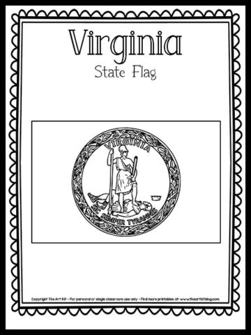 Virginia State Flag Coloring Page {FREE Printable!} - The Art Kit