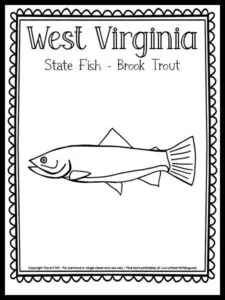 west virginia state fish brook trout coloring page the art kit copy ...