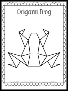 origami frog coloring page the art kit copy - The Art Kit