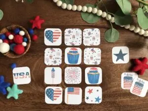 4th of july memory match game printable photo 5 - The Art Kit