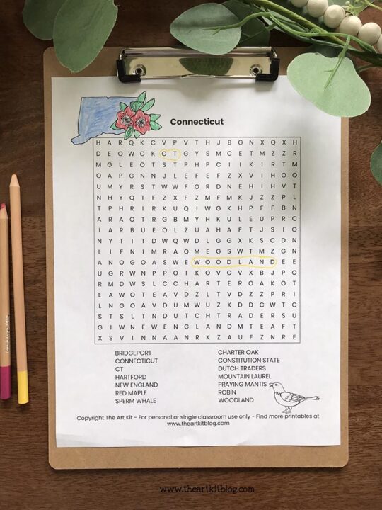 Connecticut Word Search Coloring Page {FREE Printable Download!} - The ...