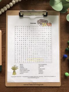 Kansas Word Search Coloring Page {FREE Printable Download!} - The Art Kit