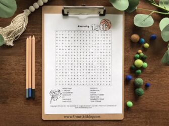 Kentucky Word Search Coloring Page {FREE Printable Download!} - The Art Kit