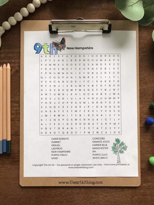 New Hampshire Word Search Coloring Page {FREE Printable Download ...